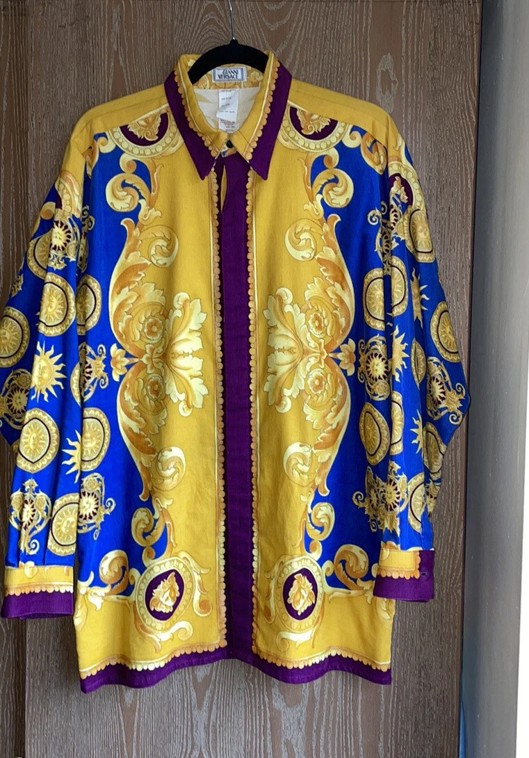 Medusa Head Versace Shirt Silk