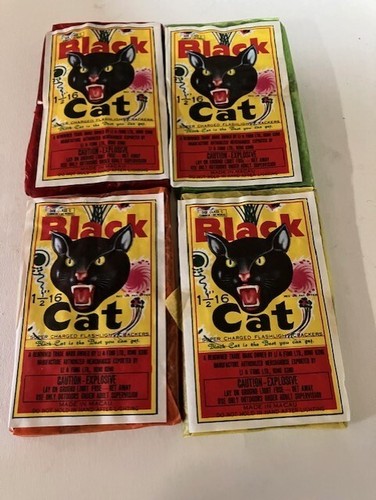 Lot of 4 Macau Black Cat Firecracker Labels | eBay