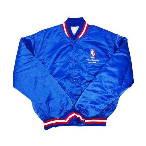 vtg rare NBA referee blue starter satin bomber jacket mens XL | eBay