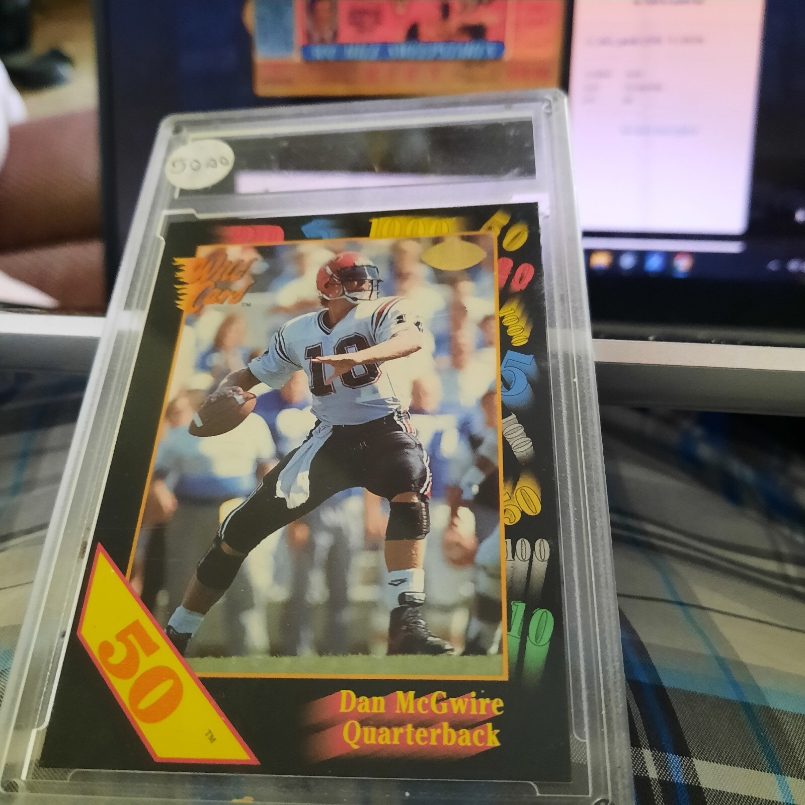 1991 WILDCARD DAN MCGWIRE RC 50 STRIPE CARD | eBay