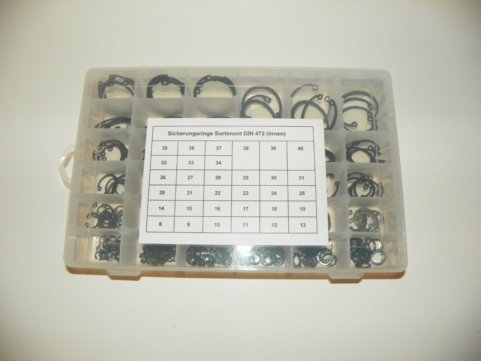 Seegering Sortiment, Sprengringe Sortiment 4 verschiedene Sortimente 5 ...