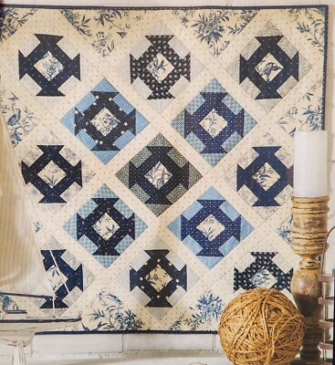 "Monkey Blues" Table Top Quilt Pattern from 2014 Magazine Confident ...