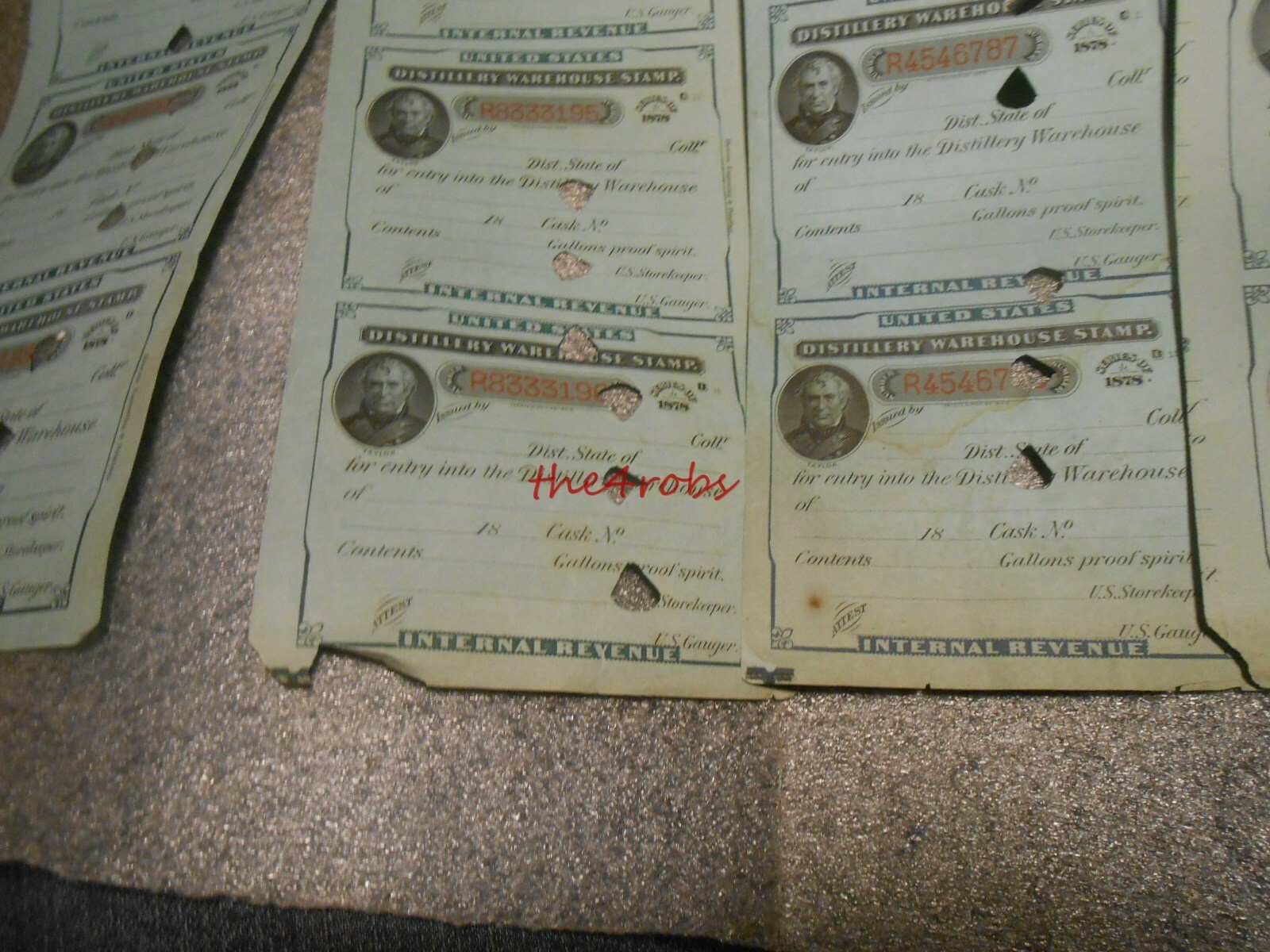 24 Vintage 1878 United States Internal Revenue Distillery Warehouse ...