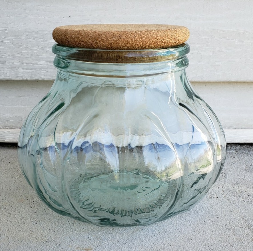 Large Vintage Glass Jar With Lid | eBay