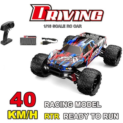 1:16 2.4GHz 4WD RC Racing Car High Speed 40KM/H Off-Road Headlight ...