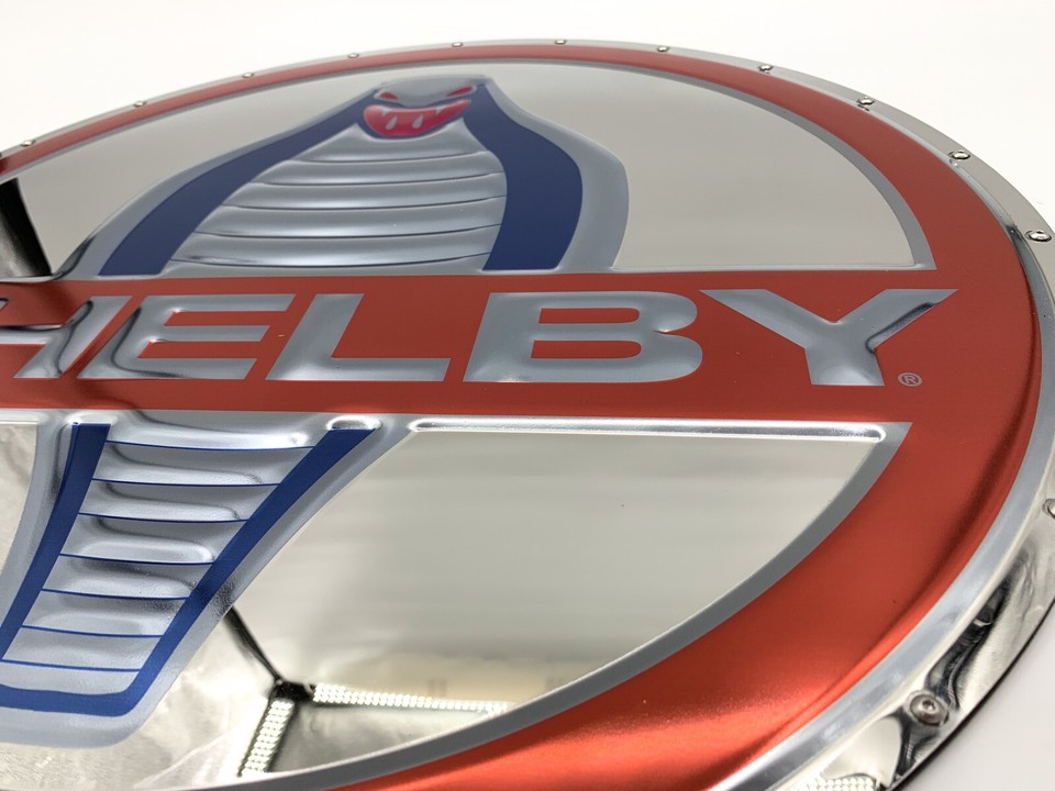 Classic Shelby Cobra Badge Emblem Logo Metal Sign - Licensed (22-1/2" x ...