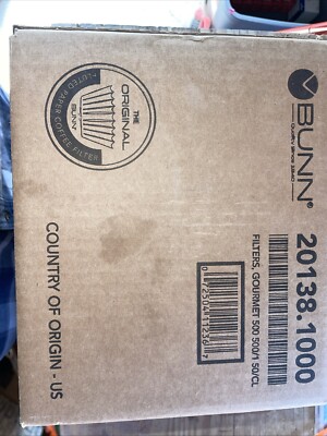 BUNN Commercial Tea & Paper Coffee Filters, 20138.1000 White, 1.5 ...