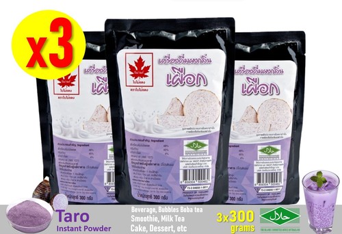3x300 g. Taro Tea Powder Instant Mix Drink Smoothie Bubbles/Boba Iced ...