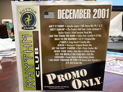 PROMO ONLY RHYTHM CLUB CD DECEMBER 2001 NEW | eBay
