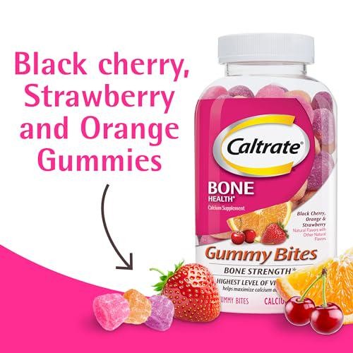Caltrate Gummy Bites 500 mg Calcium and Vitamin D Supplement, Black ...