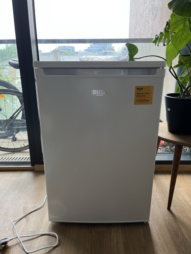 BARELY USED Bush MEE5585UCF Under Counter Fridge - White | eBay UK