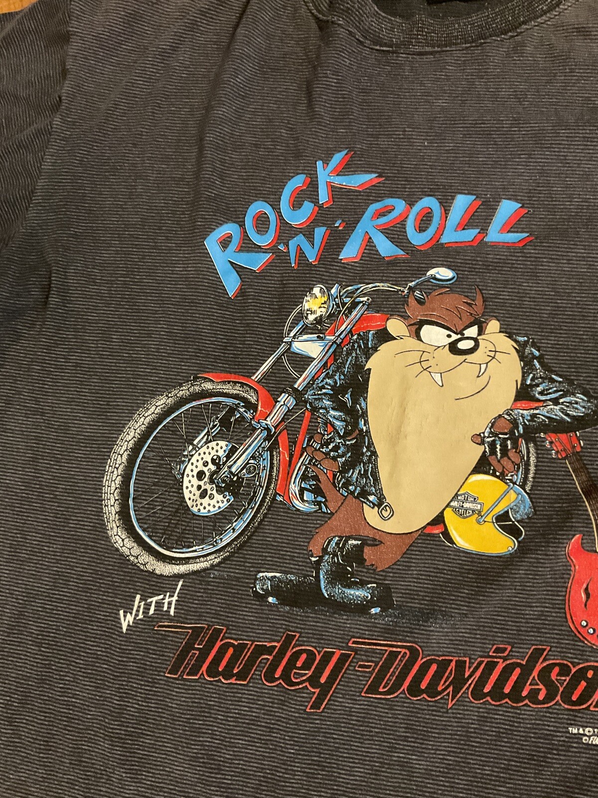 vintage harley davidson taz devil rock roll tshirt xl… - Gem