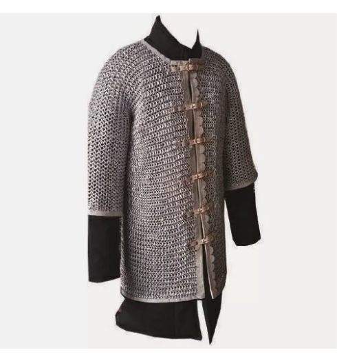 Aluminium Chainmail Shirt Front Open 10mm Flat Riveted washer shirt ...