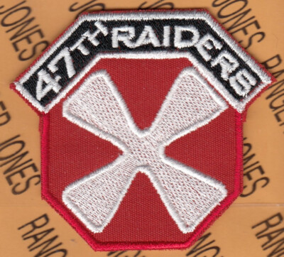 US Army 47th Infantry Regiment RAIDERS 8th Army Korea ~3.25" patch c/e ...