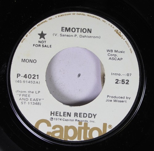 Pop 45 Helen Reddy - Emotion / Emotion On Capitol | eBay