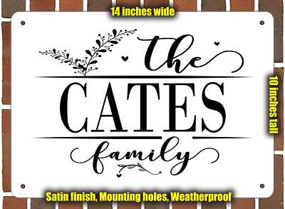 Cates Family Decorative Metal Door or Wall Plaque (Style 2) | eBay