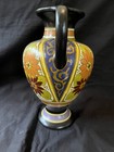 antique dutch Gouda pottery vase. Approx 1920. Several marks. decor ...