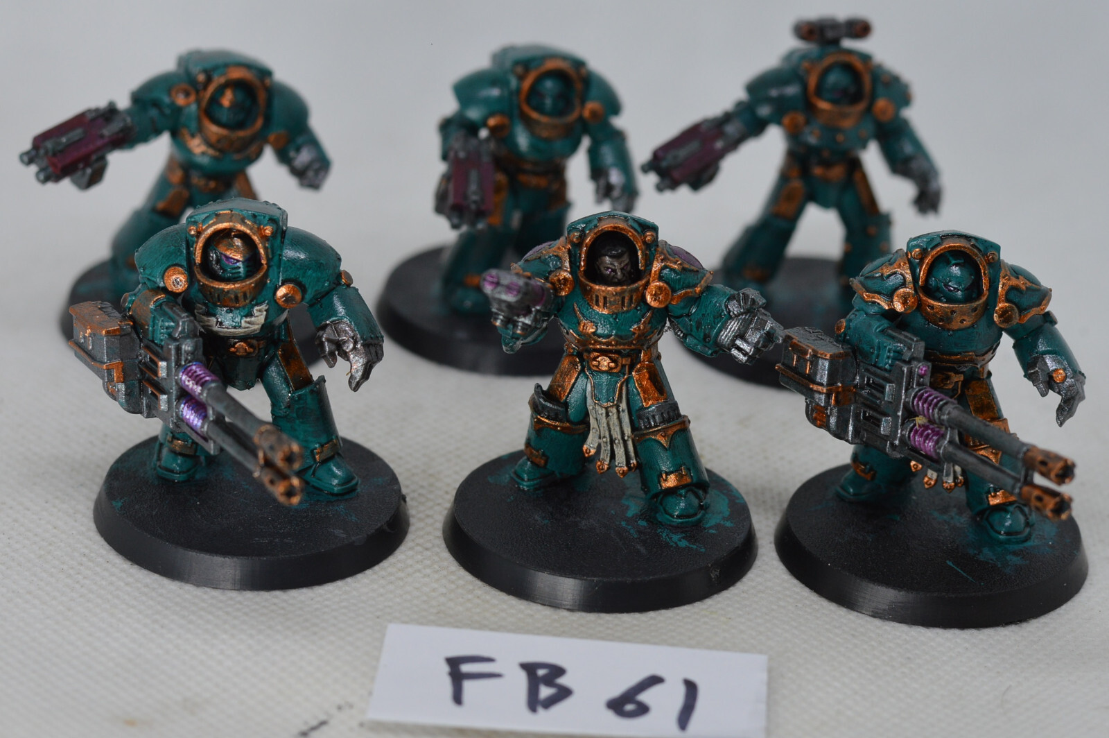 Warhammer 30k, Space Marines, Dark Angels, Tartaros Terminator x6, Lot ...