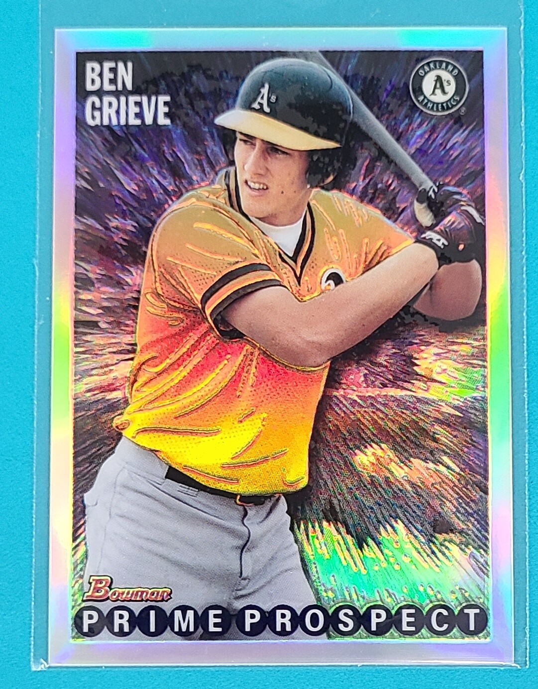 1995 Bowman Foil Refractor,RC #258 Ben Grieve Oakland Athletics ...