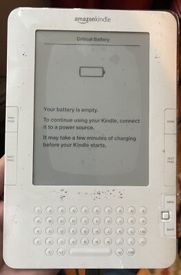 Amazon Kindle (2nd Generation) 2GB, 3G (Unlocked), 6in - White ...