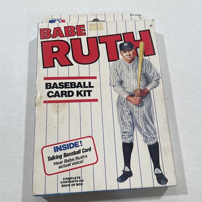 1989 CMC BABE RUTH BASEBALL CARD KIT Unopened Original Box With Talking ...