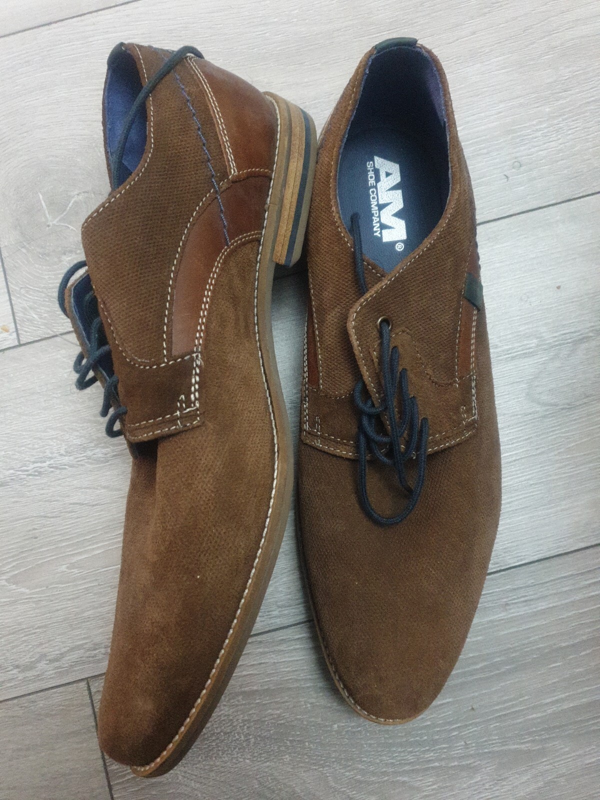 Brand New Smart Brown Leather AM shoes Size UK 10.5 or Eur 45 | eBay UK