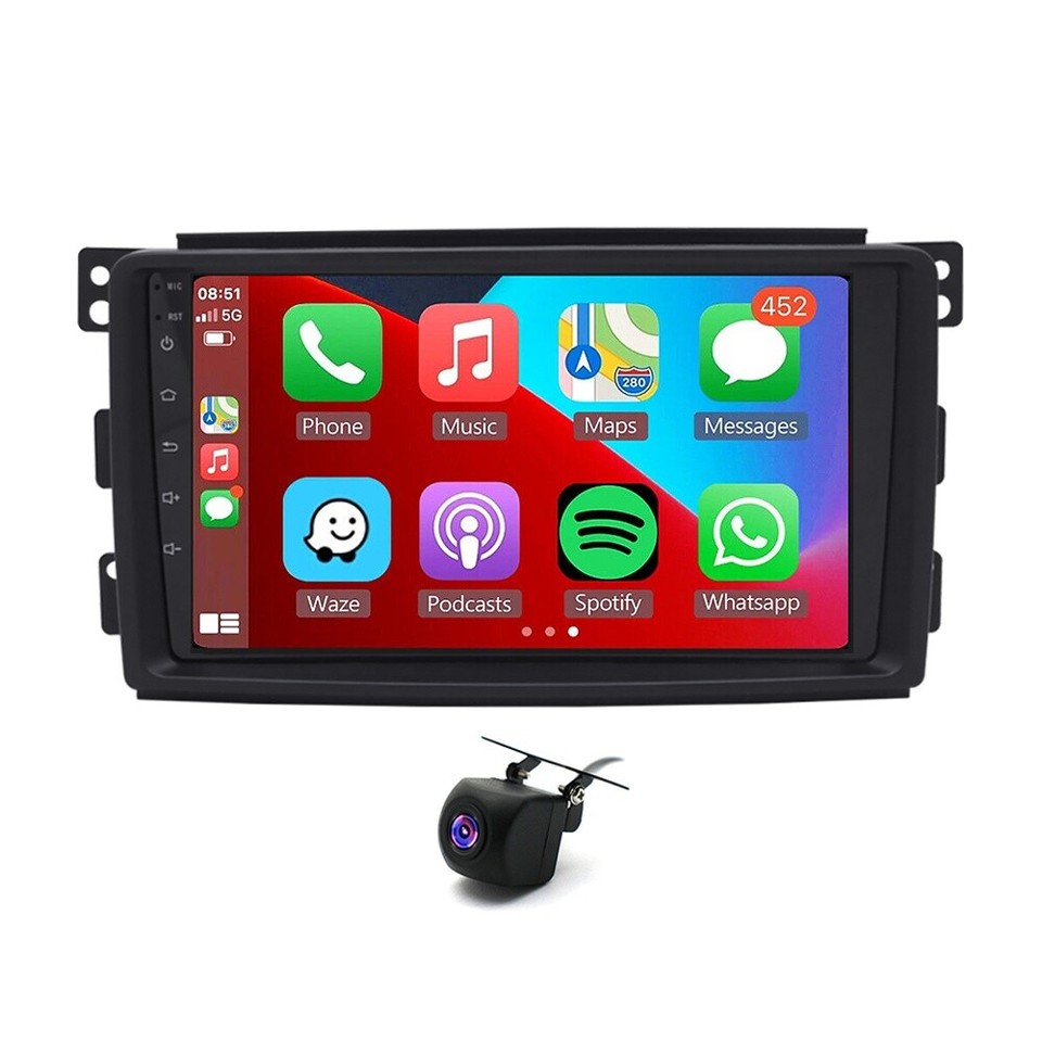 Upgraded Head Unit Radio 9" Car Stereo for Mercedes-Benz Smart Fortwo ...