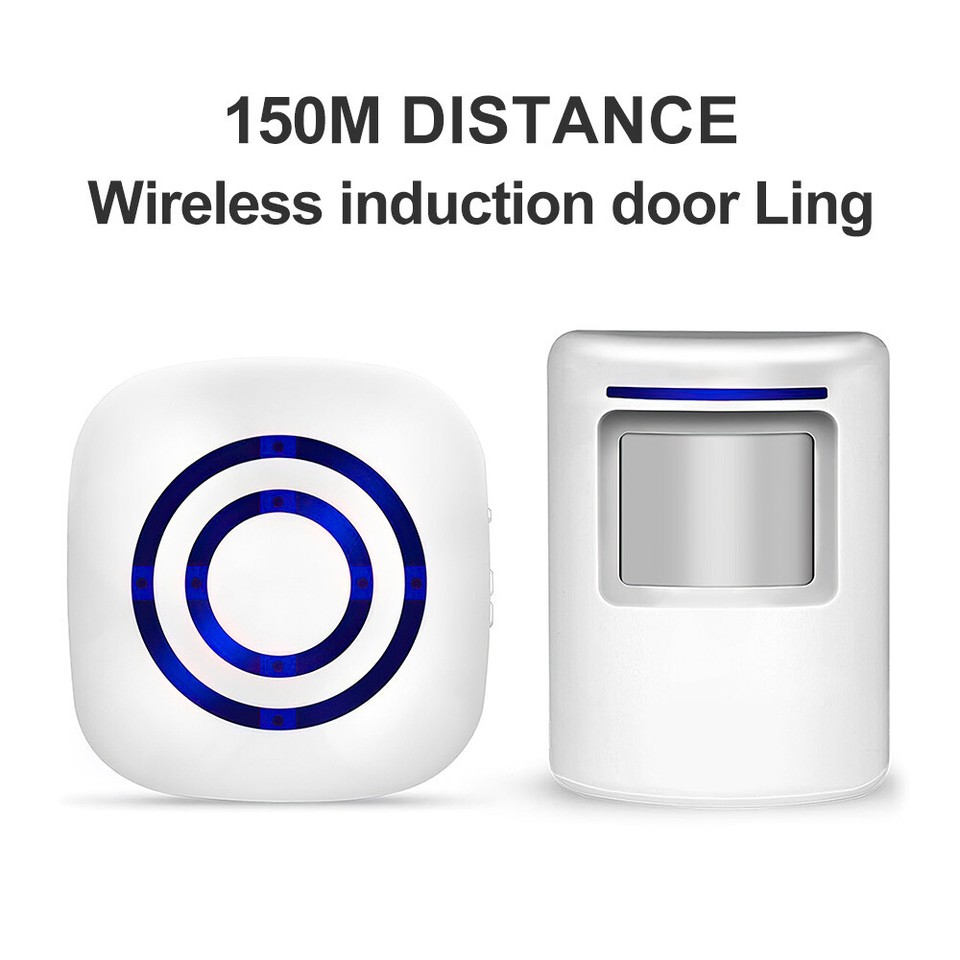 Welcome Chime Wireless Infrared PIR Motion Sensor Door Bell Alarm Entry ...