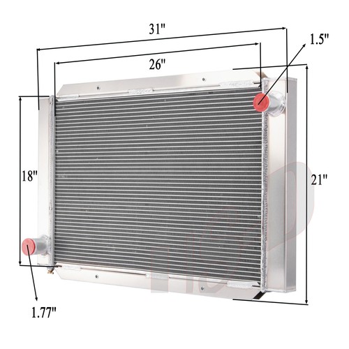209000 2 ROW Aluminum Airboat Radiator Shroud Fan 31'' x 21'' Overall ...