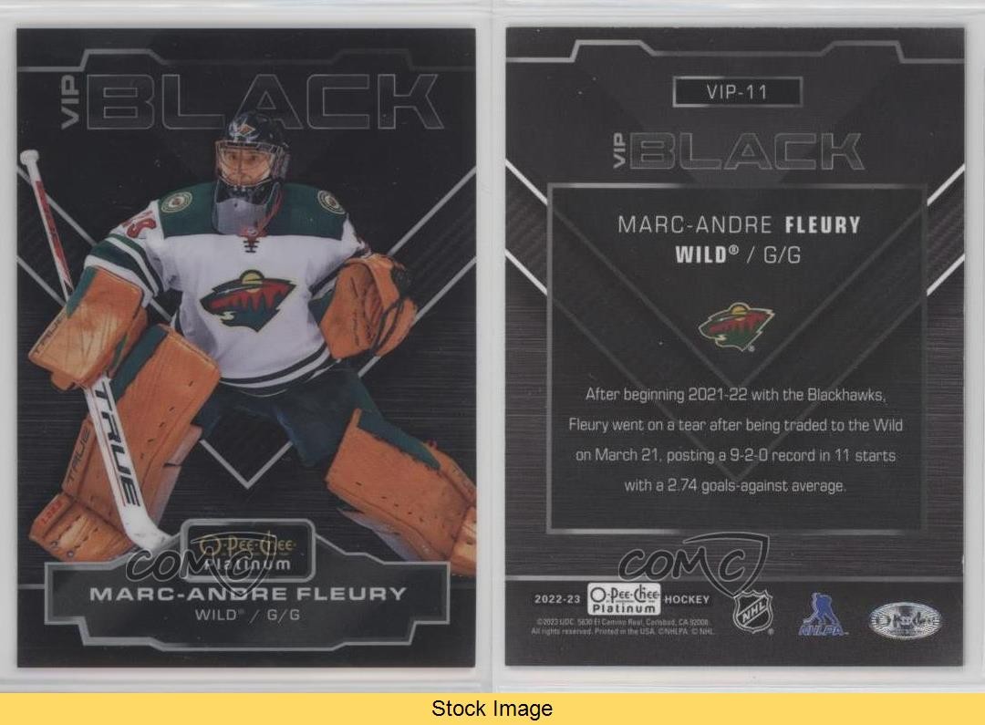 2022-23 O-Pee-Chee Platinum - Vip Marc-Andre Fleury #VIP-11 Black ...
