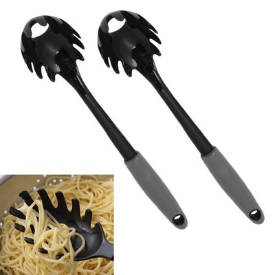 Set of 2 Kitchen Utensils Pasta Spaghetti Server Spoon Fork Scooper ...