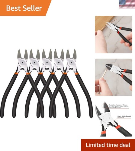 Wire Cutters Heavy Duty 5-Pack Side Cutters 6-Inches Wire Snips Flush ...