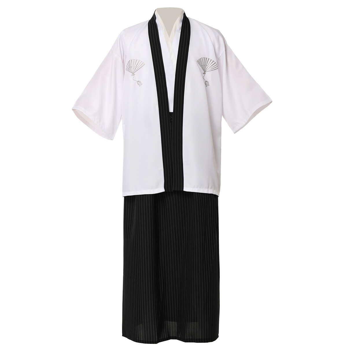 Japanese Traditional Samurai Men's Kimono Warrior Robe Outfit Costume 3 ...