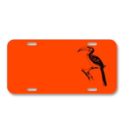 Animal Bird Yellow Billed On License Plate Car Front Add Names | eBay