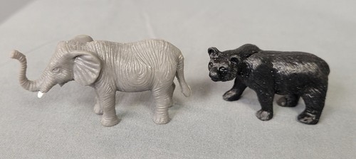 FOUR Tiny Miniature Assorted ANIMAL FIGURINES Figure Vinyl PVC China 2 ...
