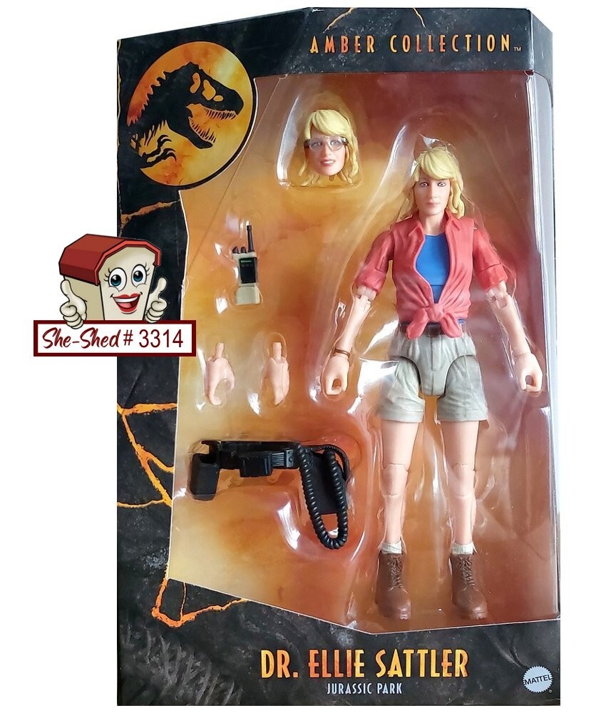 Jurassic World Amber Collection Dr. Ellie Sattler Action Figure Toy ...
