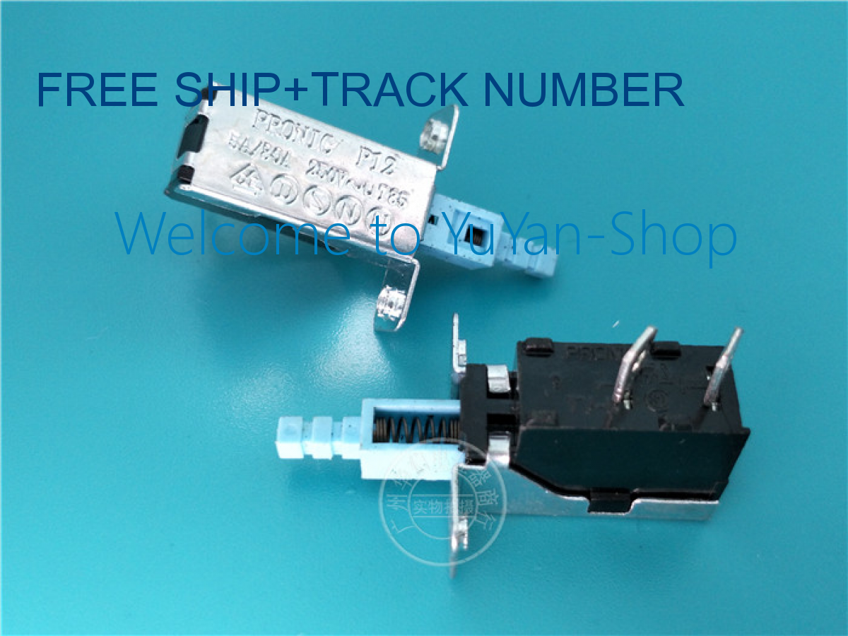 2pcs PRONIC P12 Pushbutton Switch 2 Pins 5A/80A 250VAC T85 Self-Locking ...