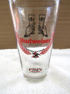 VINTAGE BUDWEISER RETRO 1948 PINT ANHEUSER-BUSCH COLLECTORS SERIES ...