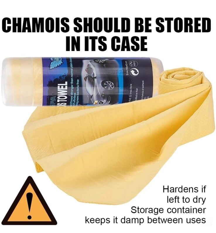 Clean Cham Synthetic Leather Towel 26 x 17 Drying Cleaning Car Boat Pet ...