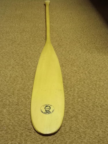 Vintage Lincoln Canoe Brand Wood "beavertail" Paddle 59.5"x5" Excellent ...