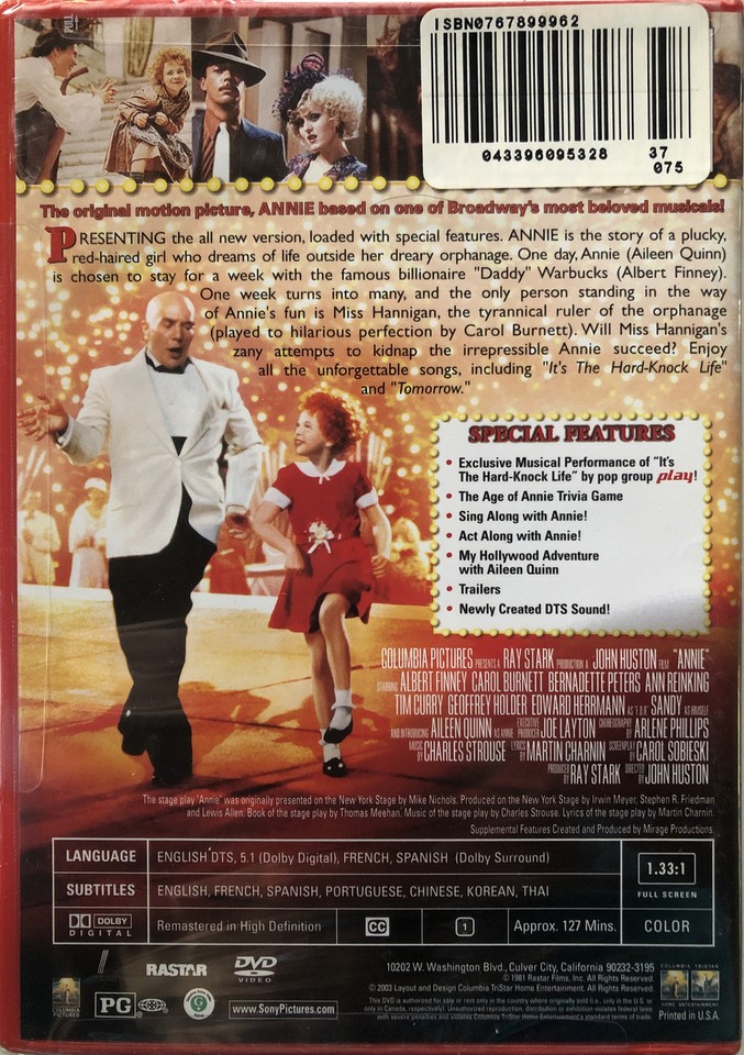 Annie (DVD, 2004, Special Anniversary Edition) Brand New and Sealed | eBay