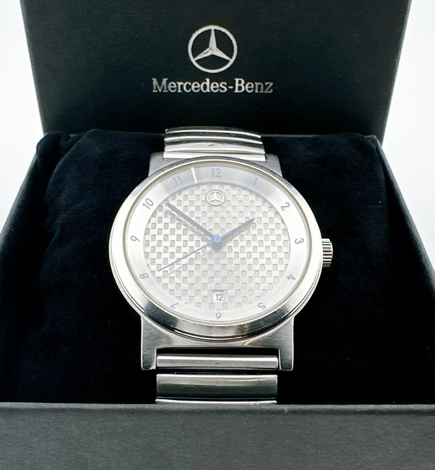 [Exc+5 w/Box] Mercedes Benz 21 Jewels Silver Watch CLK AMG Classic From ...