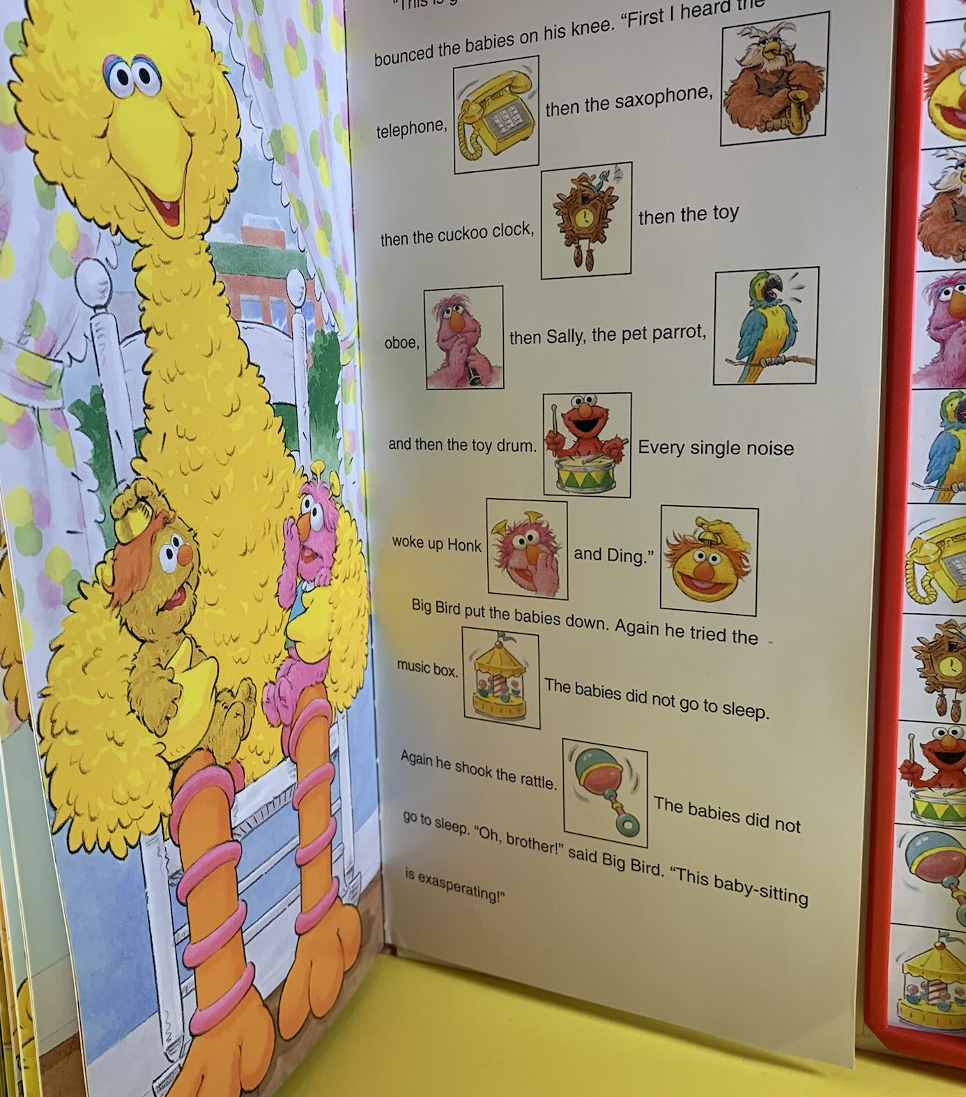 VINTAGE 90’s SESAME STREET BABY SITTING WITH BIG BIRD GOLDEN SOUND ...