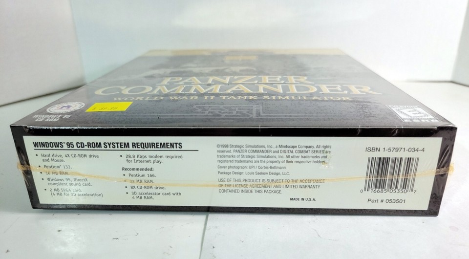 Panzer Commander World War II Simulator PC 1998 Tank Strategy Game ...