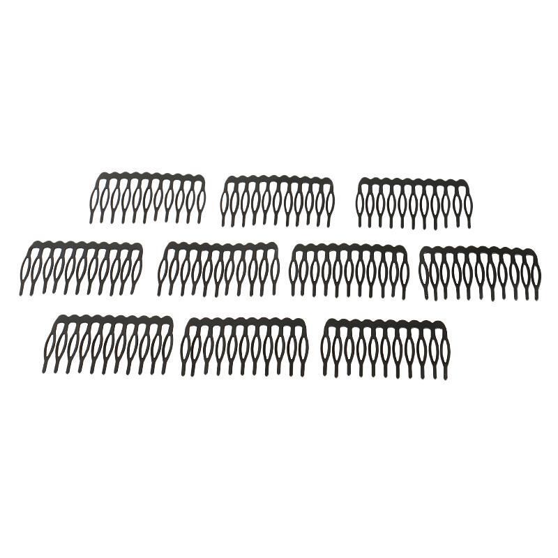 10pcs Women 10 Black Metal Combs Hair Pin Clips Hairdressing Clamps | eBay