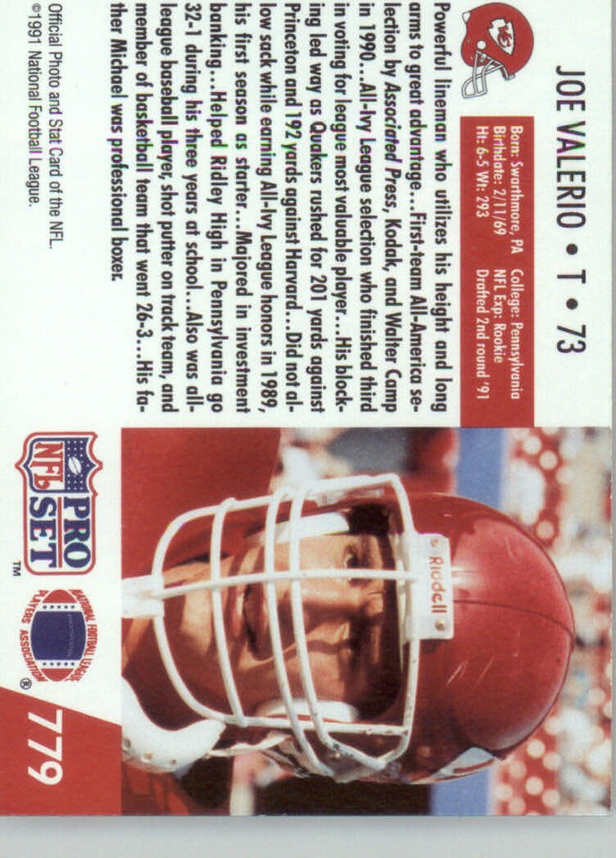 1991 Pro Set #779 Joe Valerio | eBay