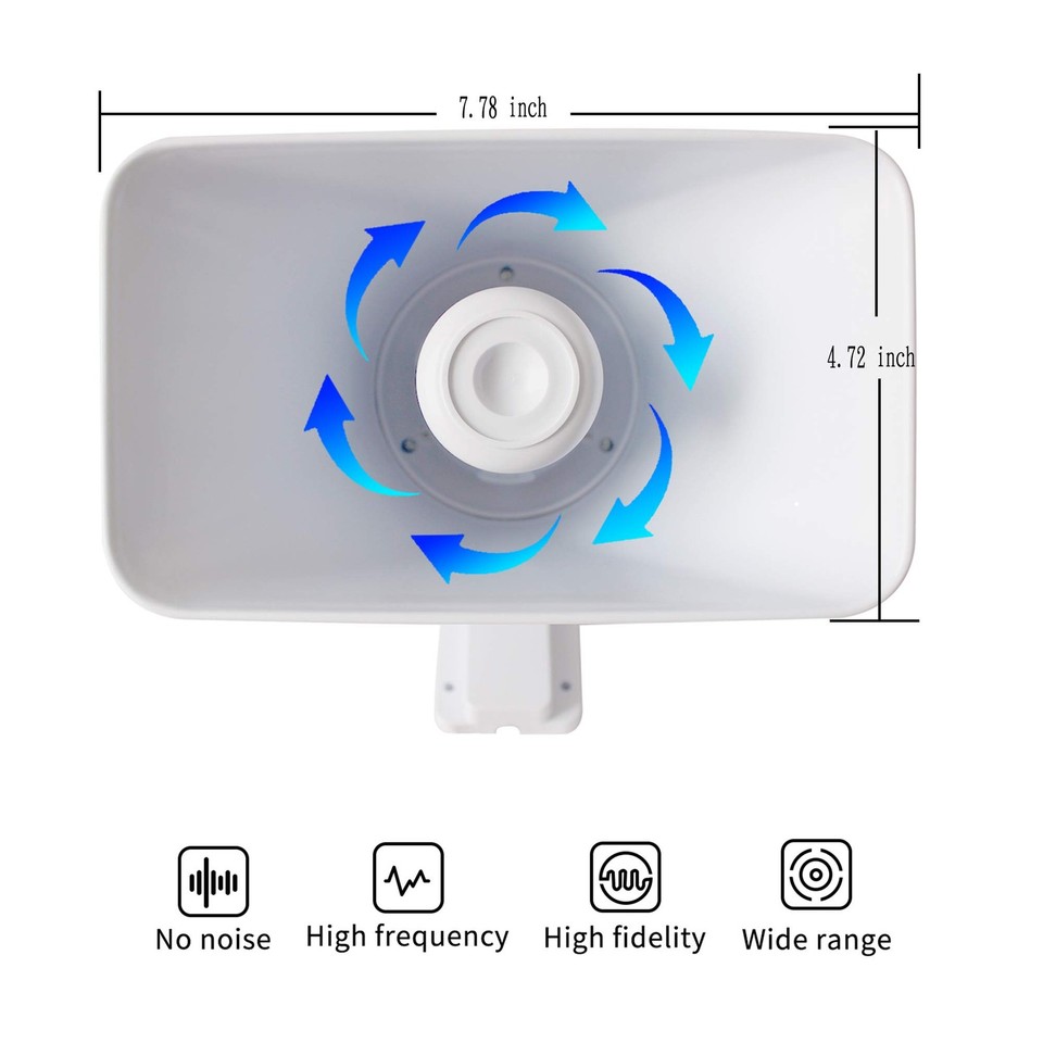 30W Alarm Siren ,Dual Tone Outdoor Self Contained Electric Security ...