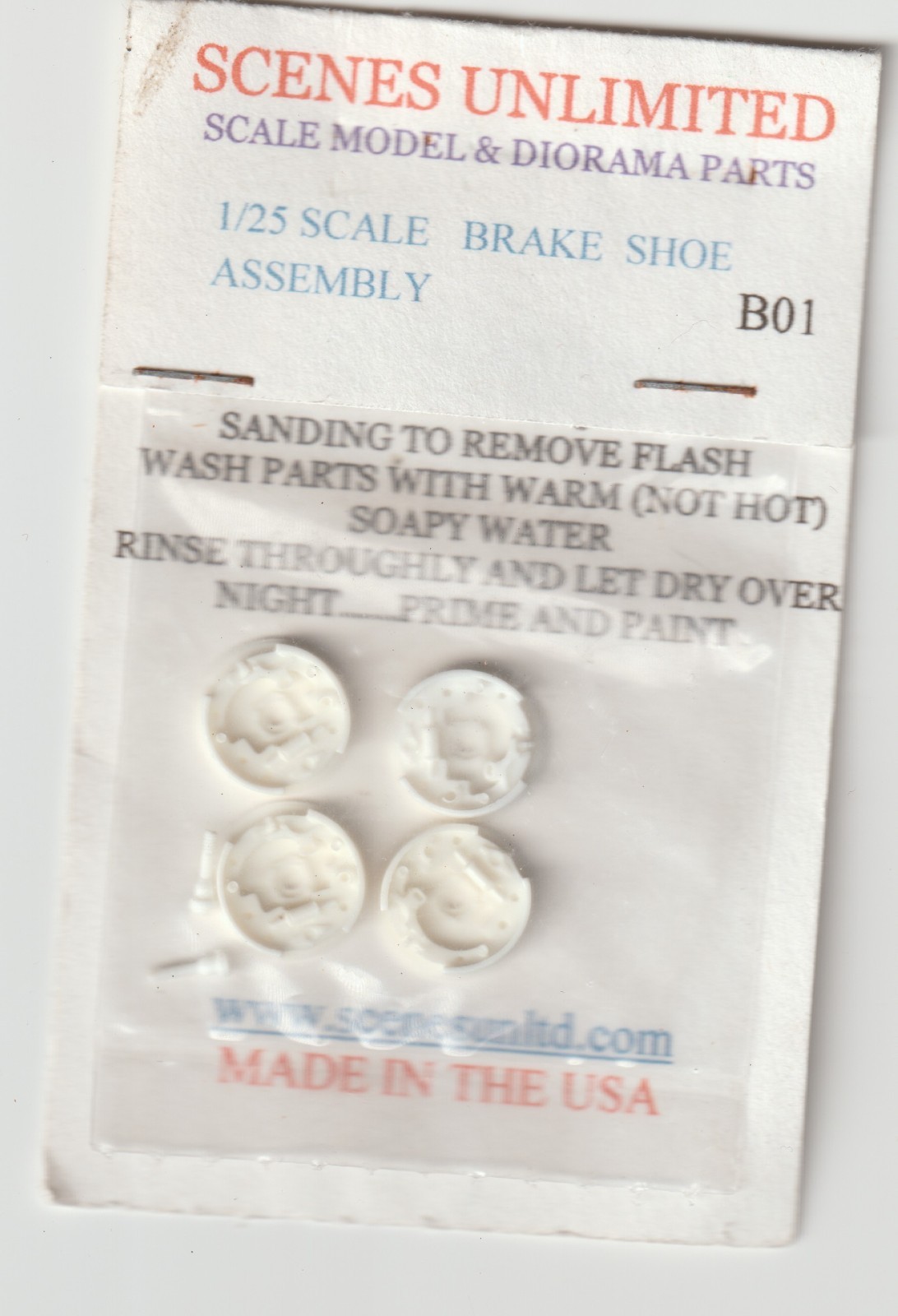 Scenes Unlimited 1/25 scale brake shoe assembly model kit. BO-1 | eBay