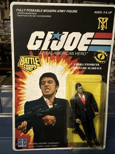 Custom GI Joe Action Figure Cobra Enforcer Antonio Montana aka Scarface ...