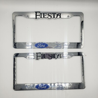 2x Ford Fiesta Used Car Store Silver Plastic License Plate Frame Front ...